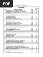 Stationery List - FY2025-26 EDITED | PDF | Printing | Stationery