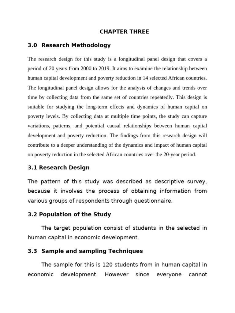 Alfa Abass Chapter Three | PDF | Survey Methodology | Sampling (Statistics)