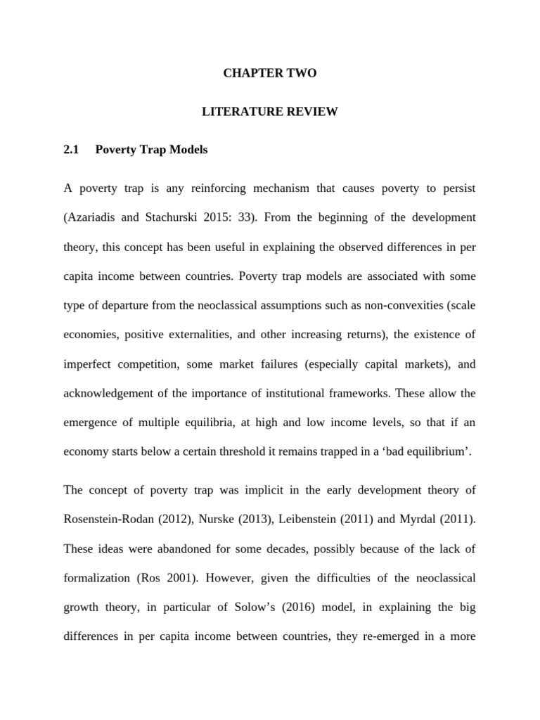 Alfa Abass Chapter Two | PDF | Poverty | Poverty & Homelessness