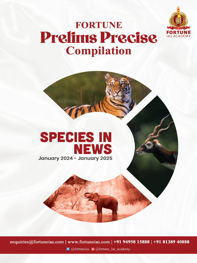 Species in News Compilation 2024-25 | PDF | Zoology