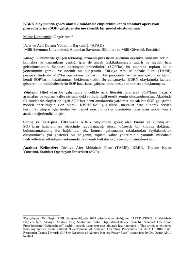 Özet 2-SOP Geliştirme - SY | PDF