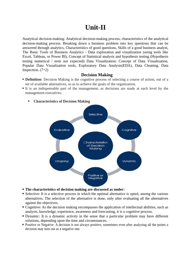 Business Analytics Unit II Assignment II | PDF | Data Analysis | Statistics