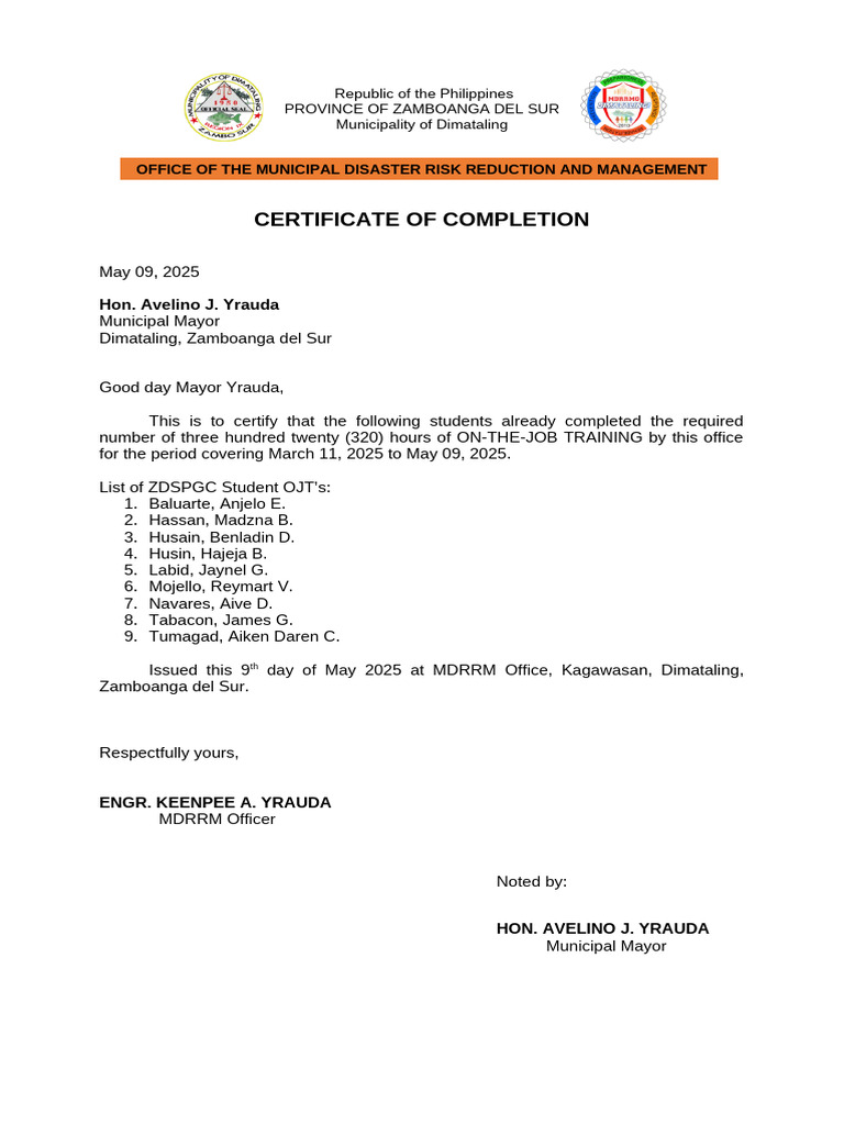 Certification Letter | PDF
