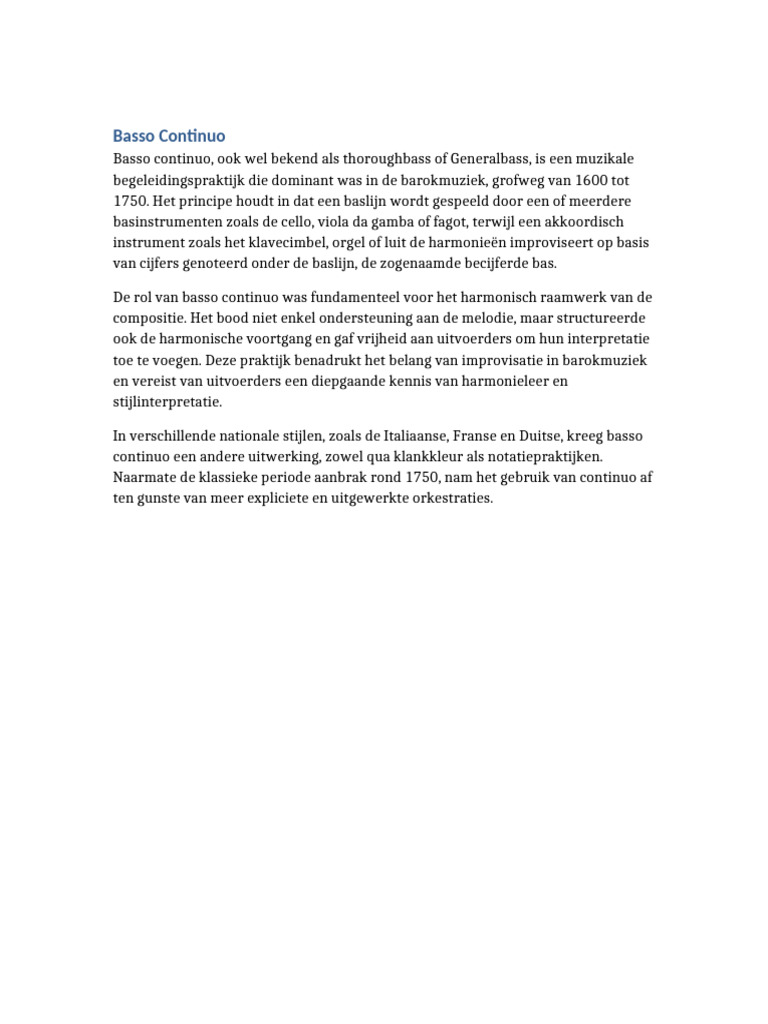 Basso Continuo | PDF