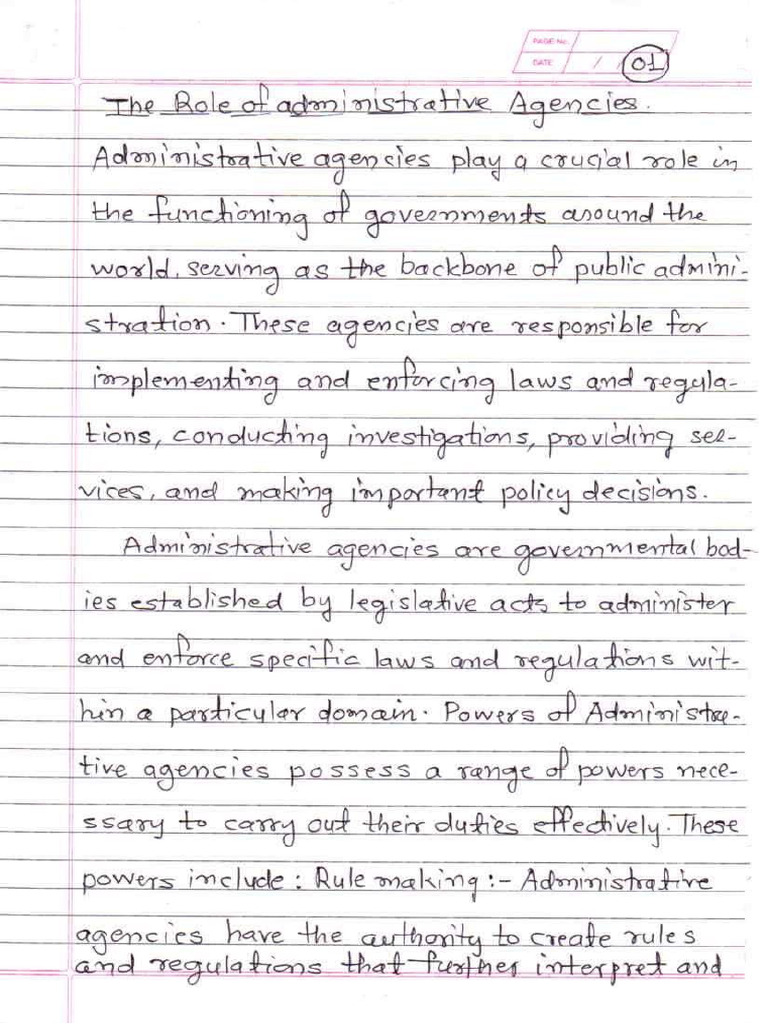 Role of Administrative Agencies | PDF