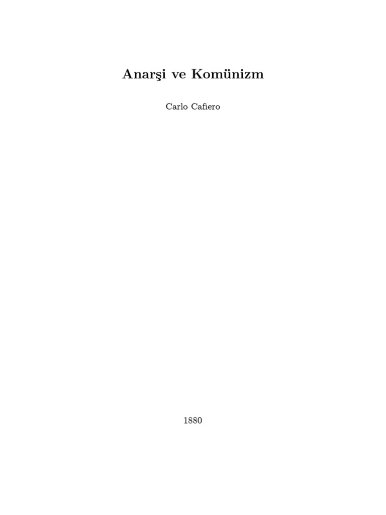 Anarsi Ve Komunizm | PDF