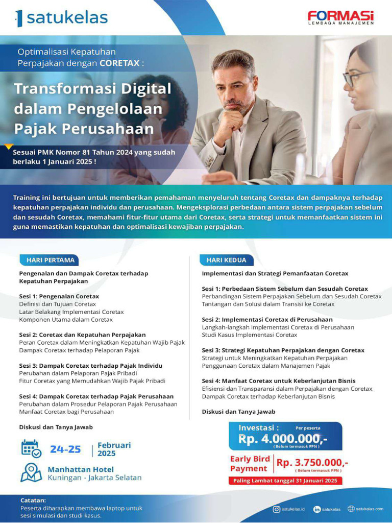 Flayer Pelatihan Coretax | PDF