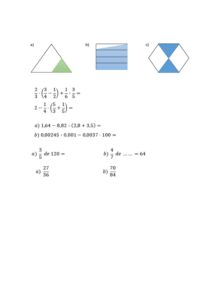 Ficha Repaso Matemáticas 1º Eso 2 Ev | PDF