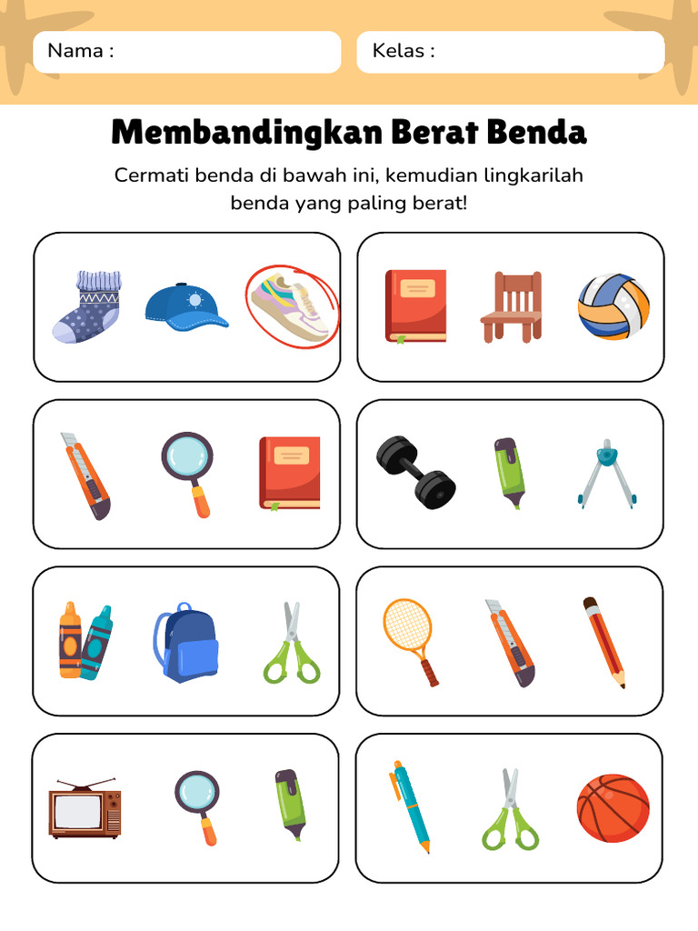 LKPD - Membandingkan Berat Benda | PDF