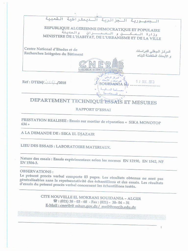 Pv Cnerib Sika MonoTop 634 | PDF