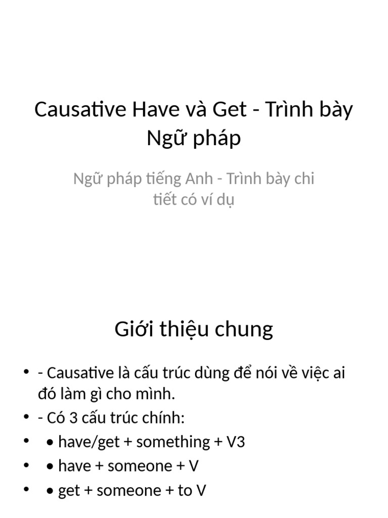 Causative Have and Get Presentation | PDF