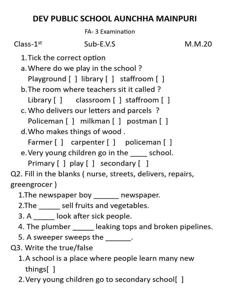 Class 1 Evs | PDF