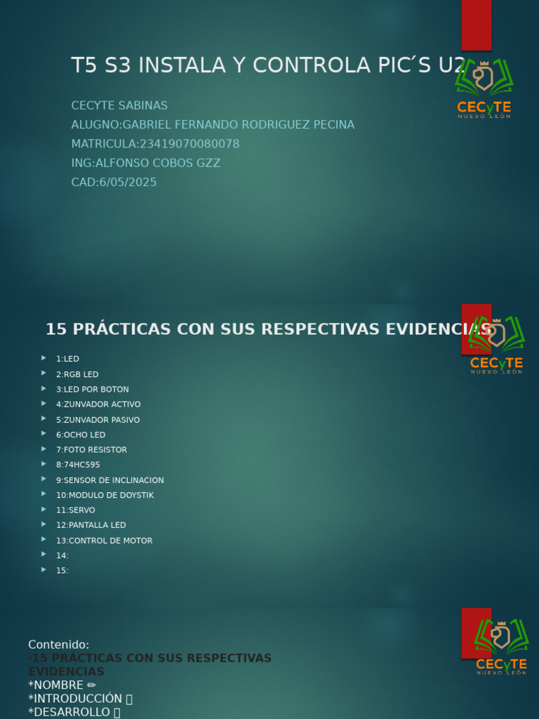 T5 S3 Instala y Controla Pic ́S U2 | PDF