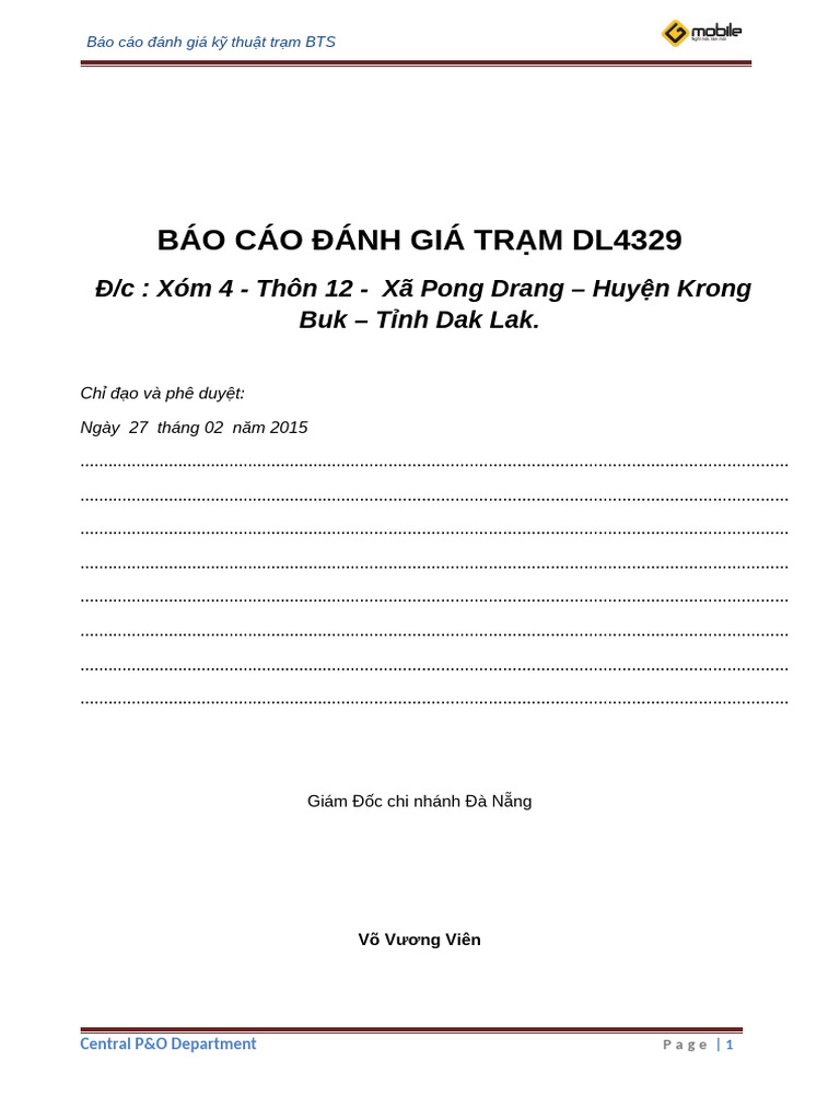 BTS Coverage Analysis - DL4329 - Feb 2015 | PDF