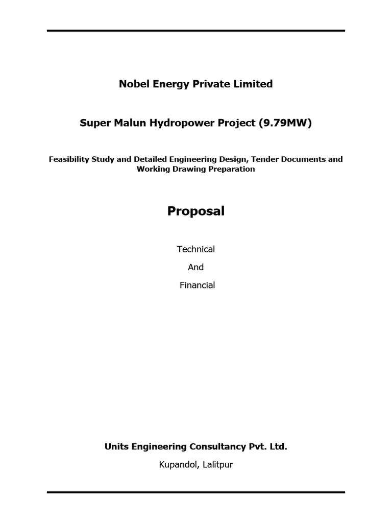 Super Malun Hydropower Project Proposal | PDF | Spillway | Power Station
