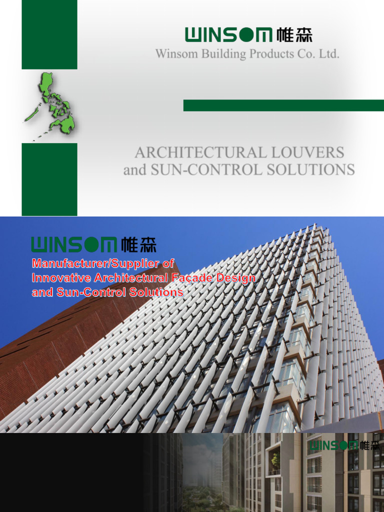 WINSOM Architectural Louvers and Sun Control Solutions | PDF | Coating ...