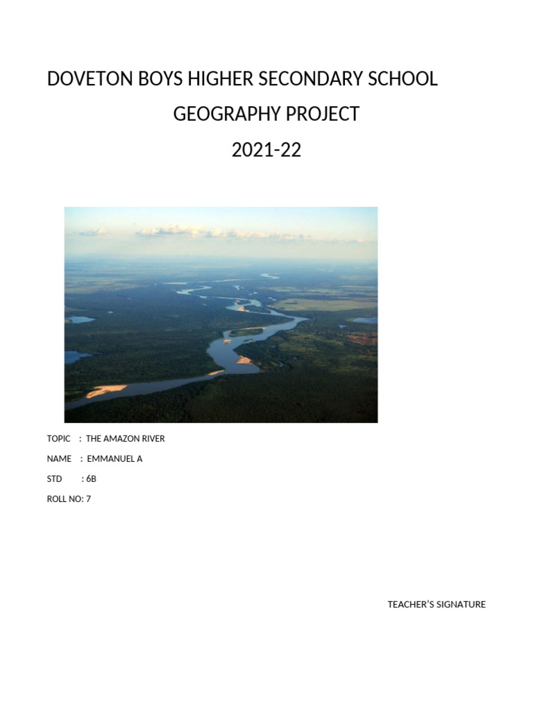 Geography Project: The Amazon River | PDF