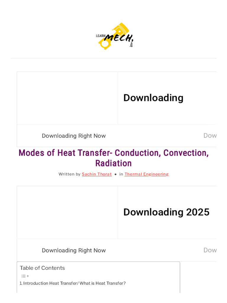Modes of Heat Transfer - Conduction, Convection, Radiation | PDF | Heat ...