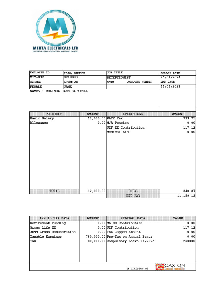 PAYSLIP | PDF