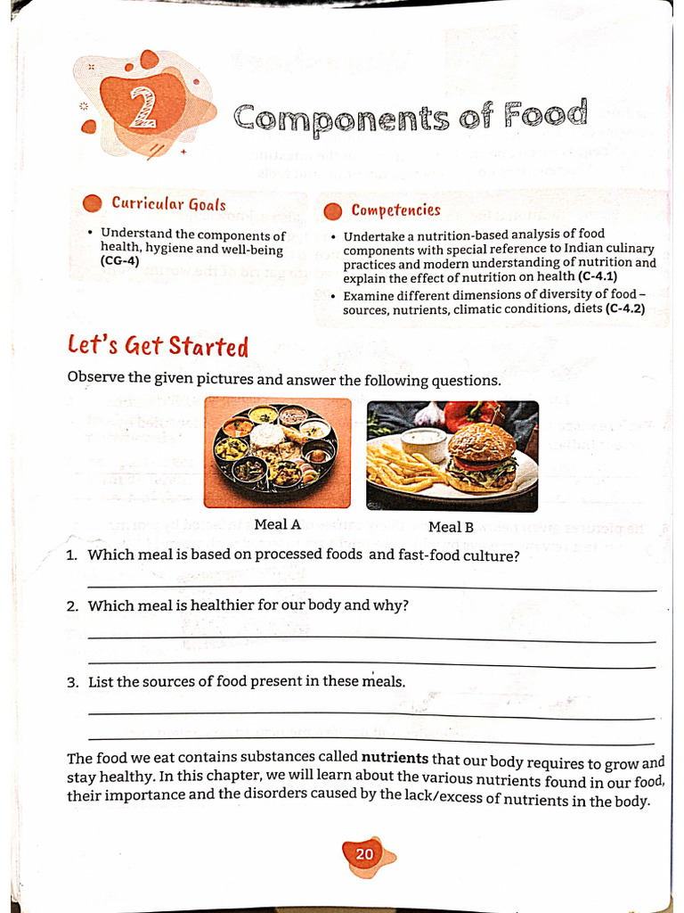 Components of Food - Chapter 2 | PDF
