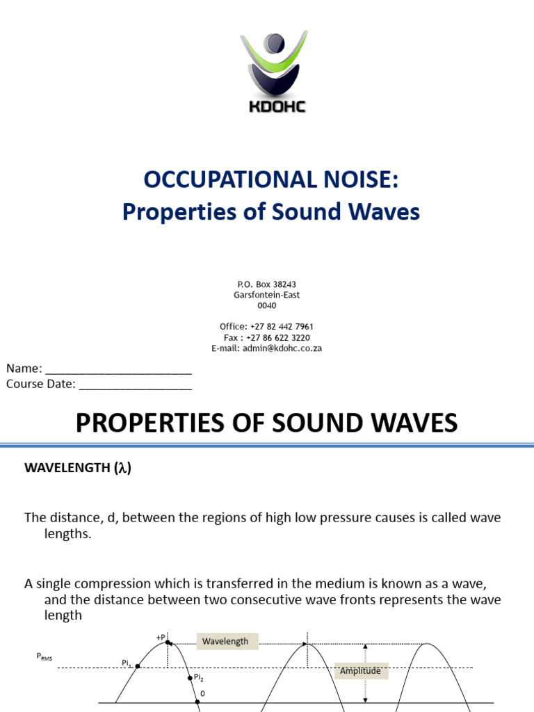 Properties of Sound Waves | PDF | Amplitude | Decibel