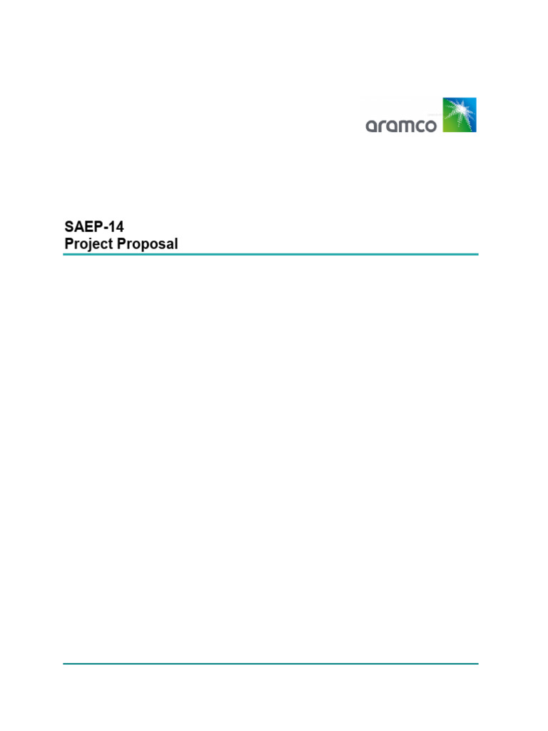 Saudi Aramco Project Proposal Guidelines | PDF | Project Management ...
