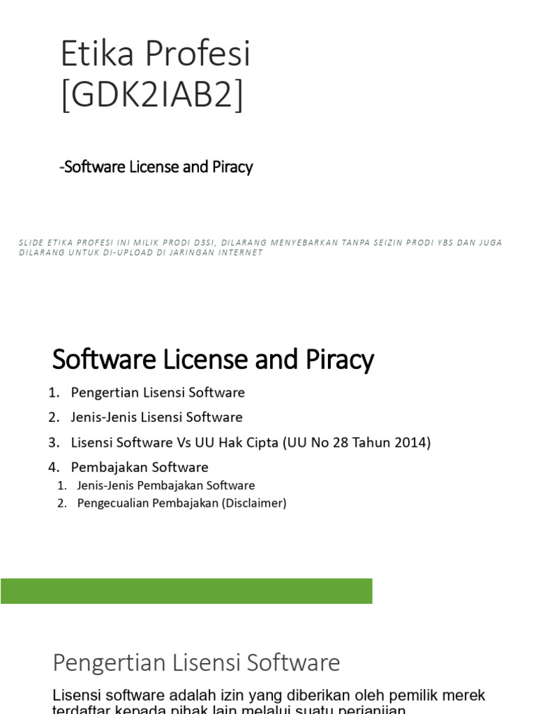 Kajian 2 Lisensi Software 2024-2 | PDF