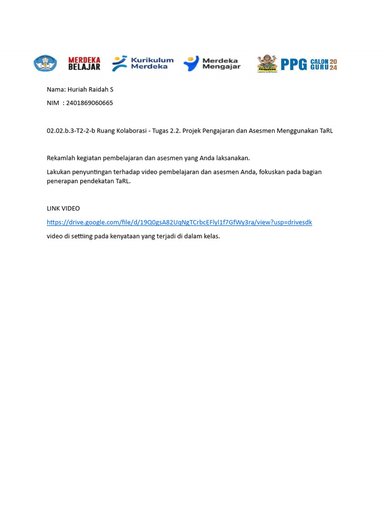 02.02.b.3-T2-2-b Ruang Kolaborasi - Tugas 2.2. Projek Pengajaran Dan Asesmen Menggunakan TaRL ...