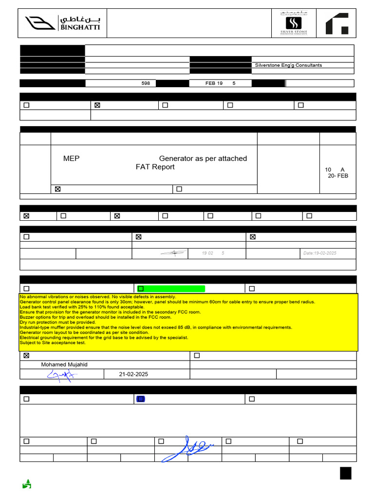 Binghatti Inspection Scheduling Details | PDF | Waste Management | Engines
