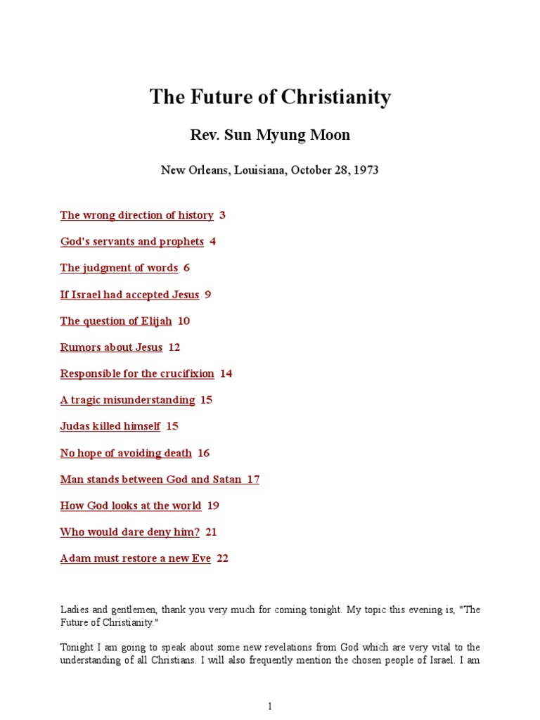 The Future of Christianity | PDF | John The Baptist | Christianity