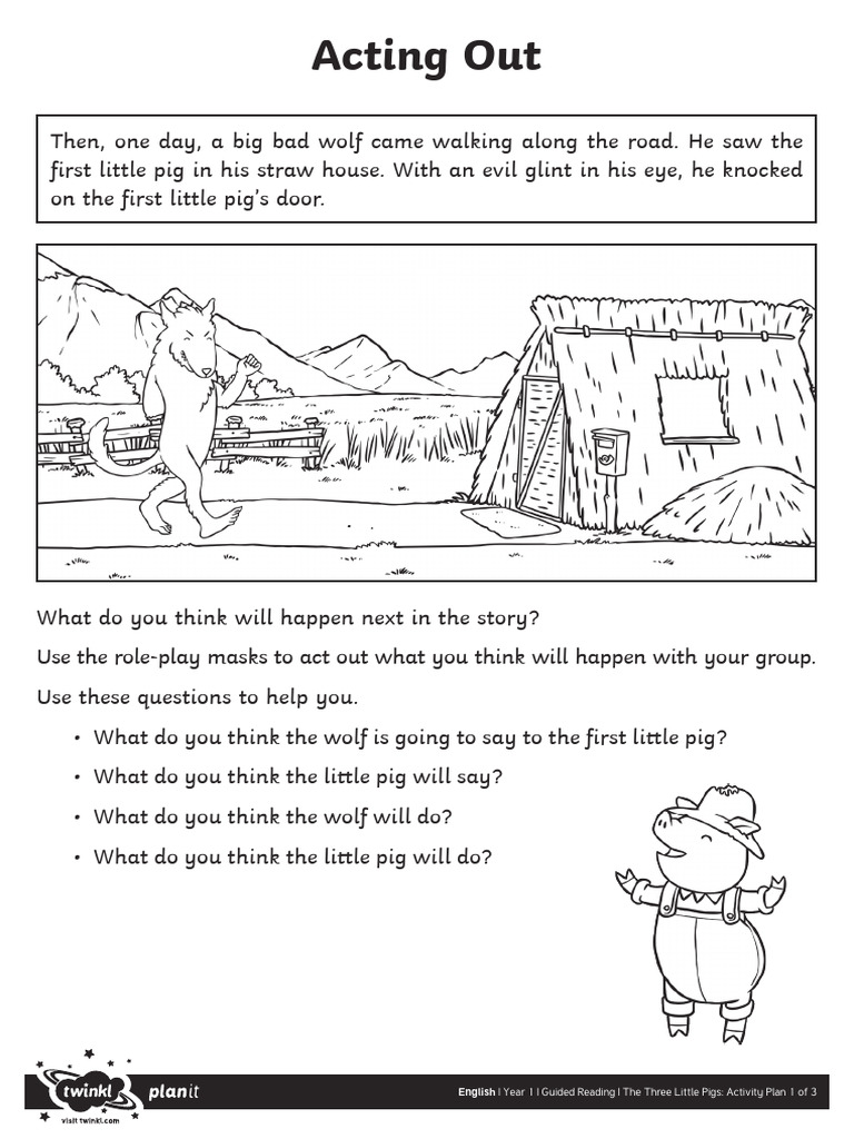 Three Little Pigs Role-Play Activity | PDF