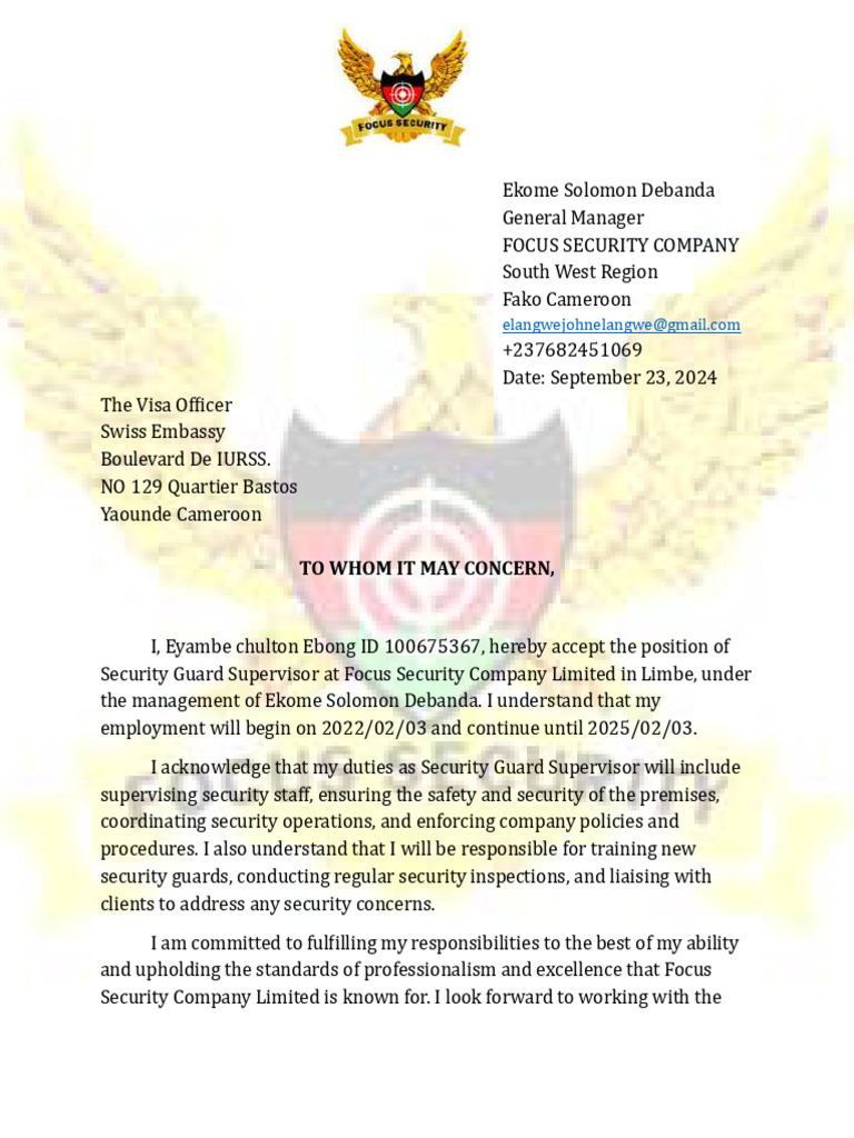 Contract Letter | PDF