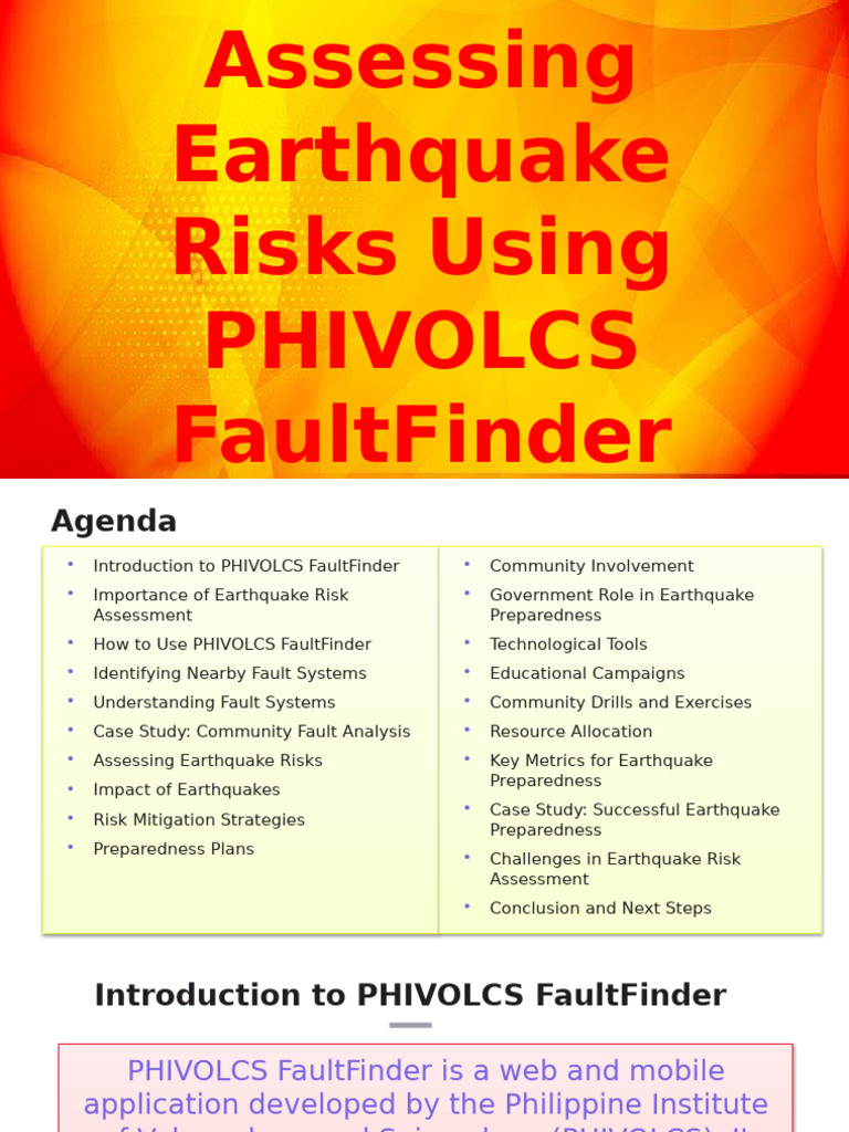 PHIVOLCS FaultFinder: Earthquake Risk Assessment | PDF | Emergency ...