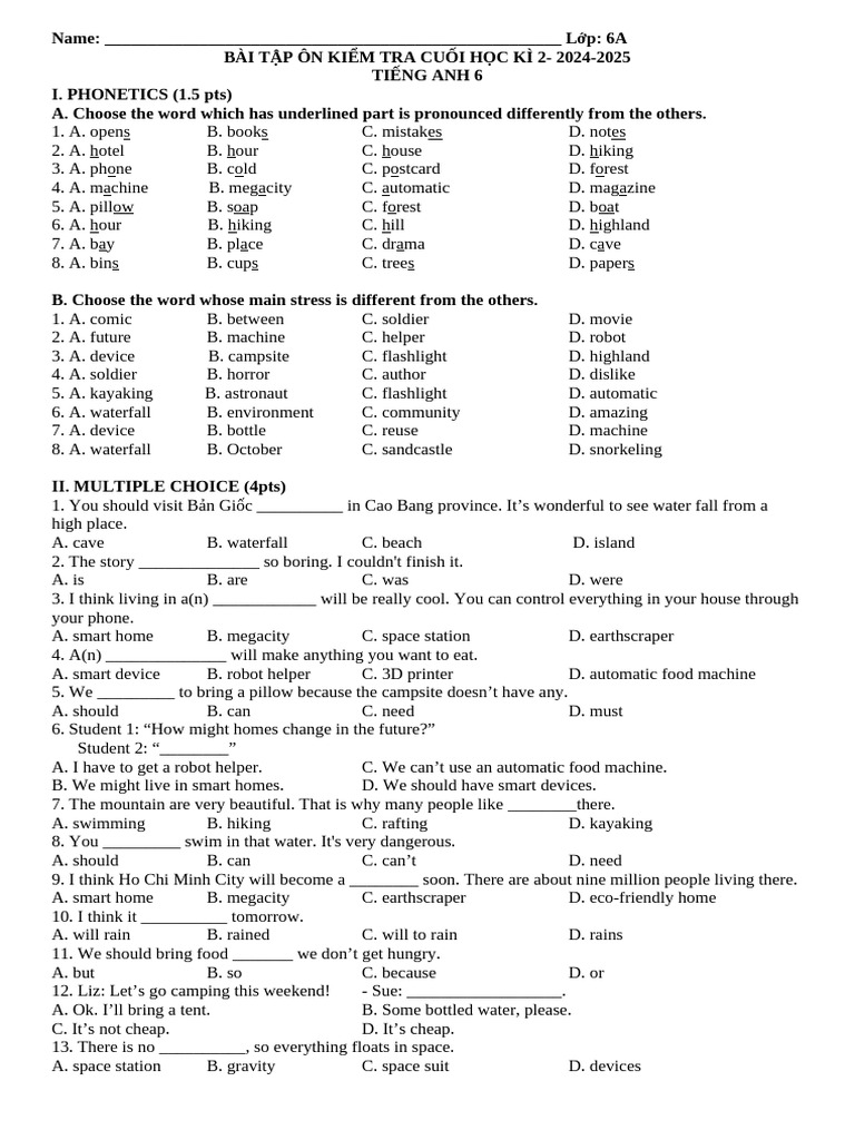 Grade 6 B I T P N Cu I HK2 | PDF