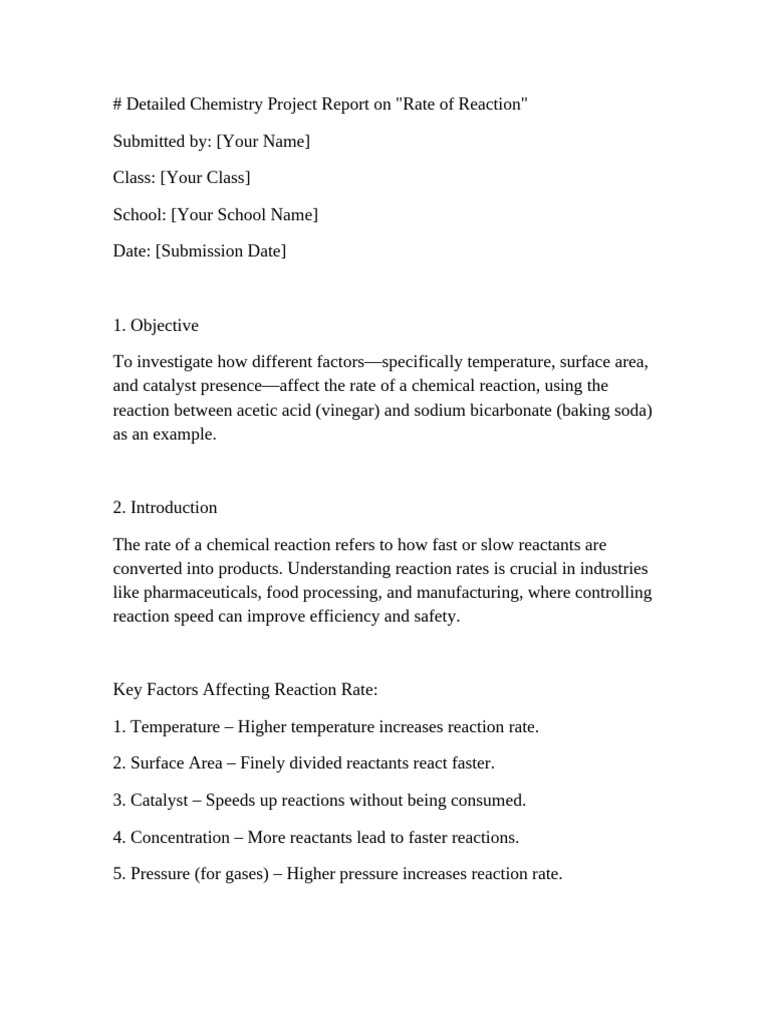 Effect of Temperature on Reaction Rate | PDF | Reaction Rate | Chemical ...