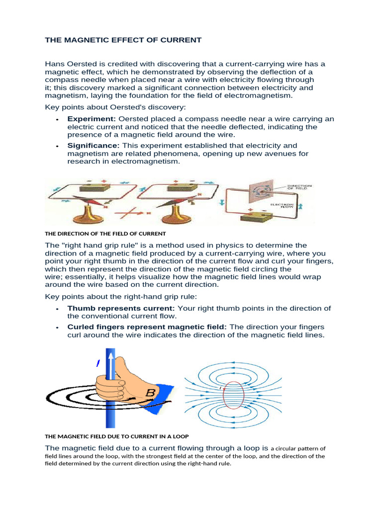 Magnetic Effects of Electric Current | PDF | Magnetism | Magnetic Field