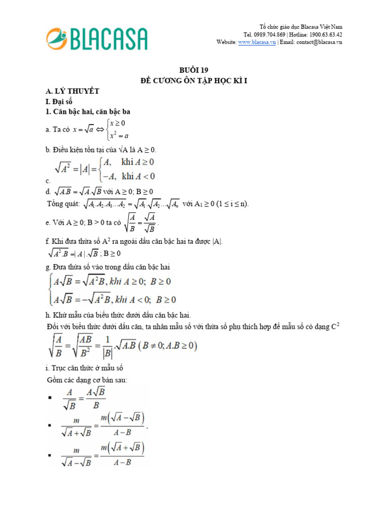 Buoi 19 On Tap Hoc Ki I de Cuong Chua Co Bai Soan | PDF