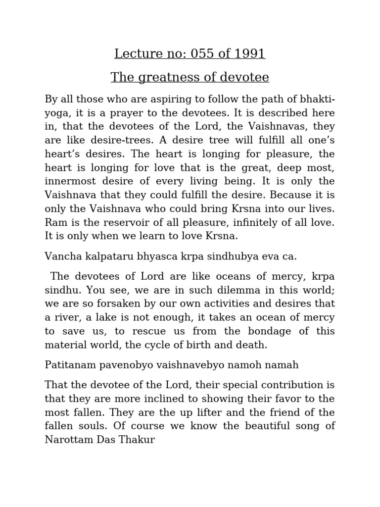 91-058-The Greatness of Devotee (Mumbai) | PDF | Indian Philosophy | Indian Religions