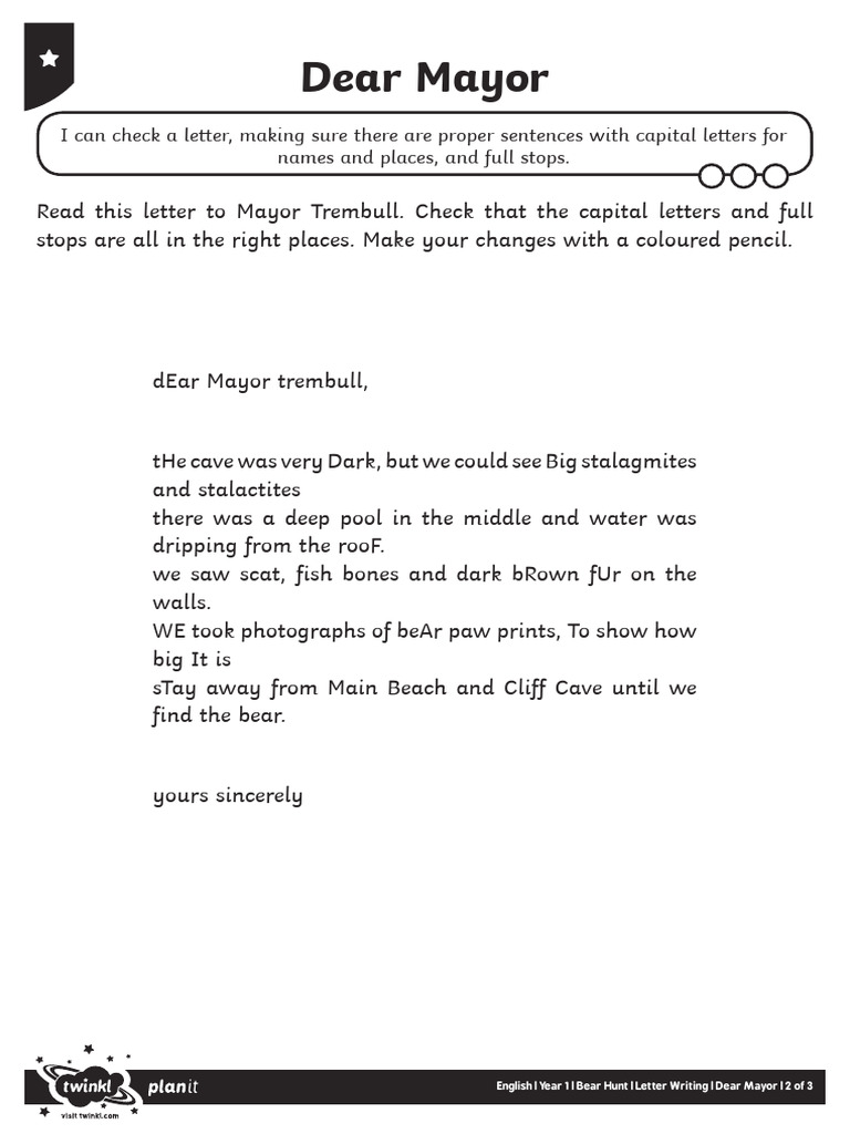 2.9 Activity Sheet Dear Mayor | PDF