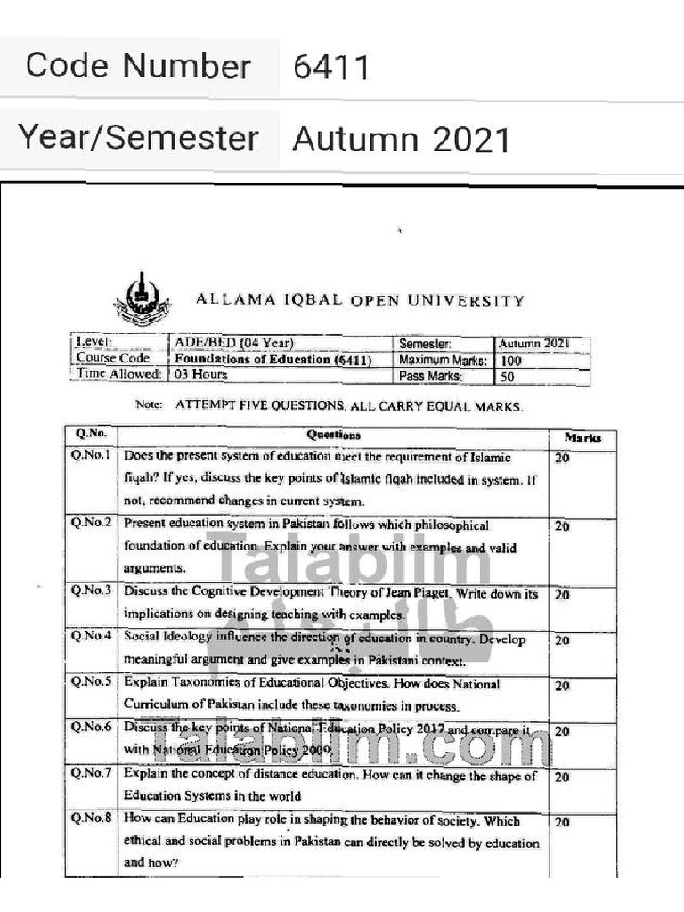 6411 Past Papers | PDF