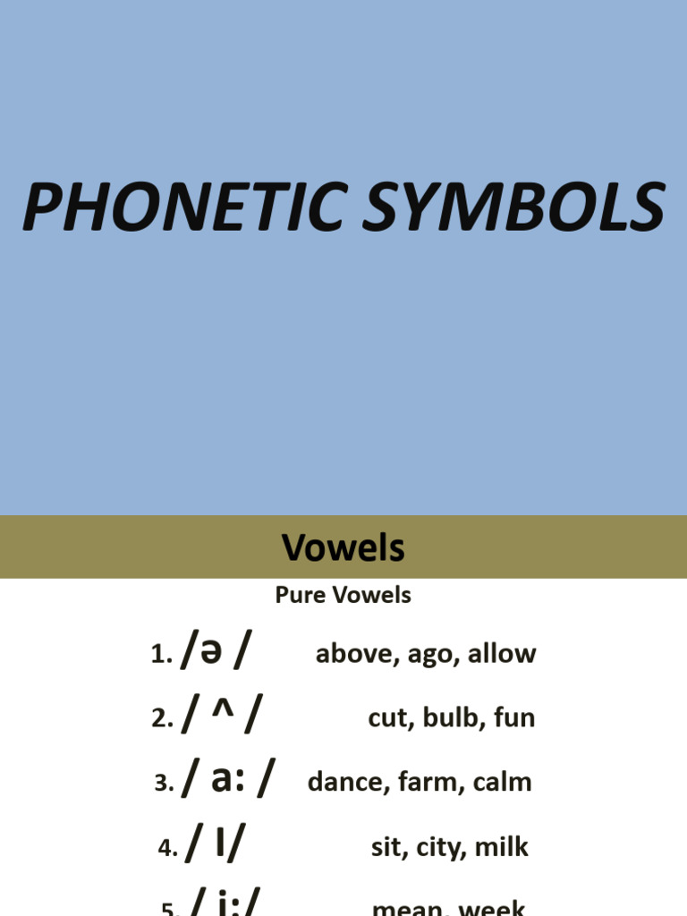 Phonetic Symbol & Transcription | PDF