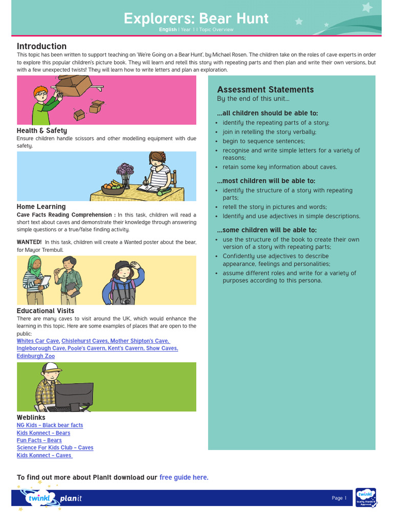 Topic Overview - Explorers Bear Hunt | PDF | Reading Comprehension ...