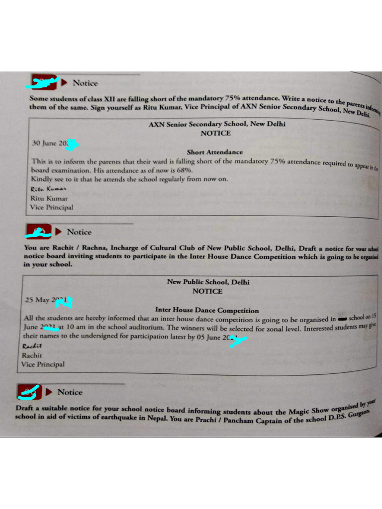Notice Writing XLL | PDF