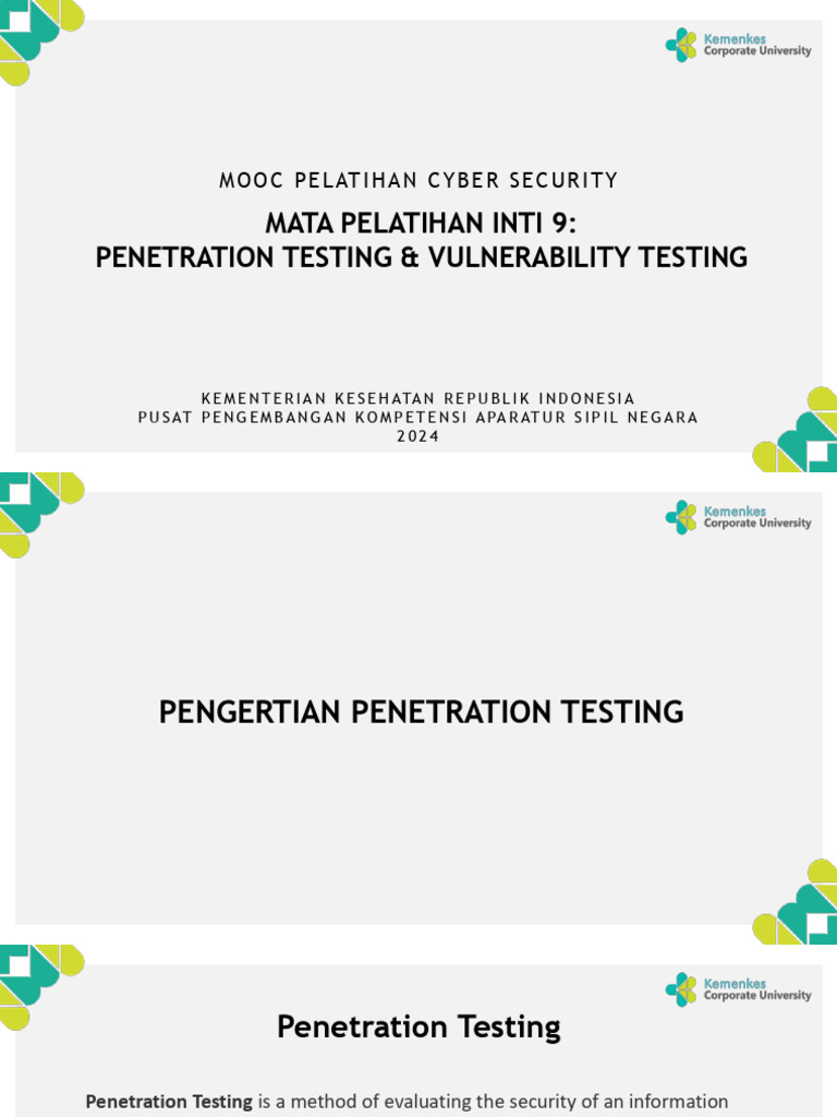 Penetration Testing dan Vulnerability Assessment | PDF