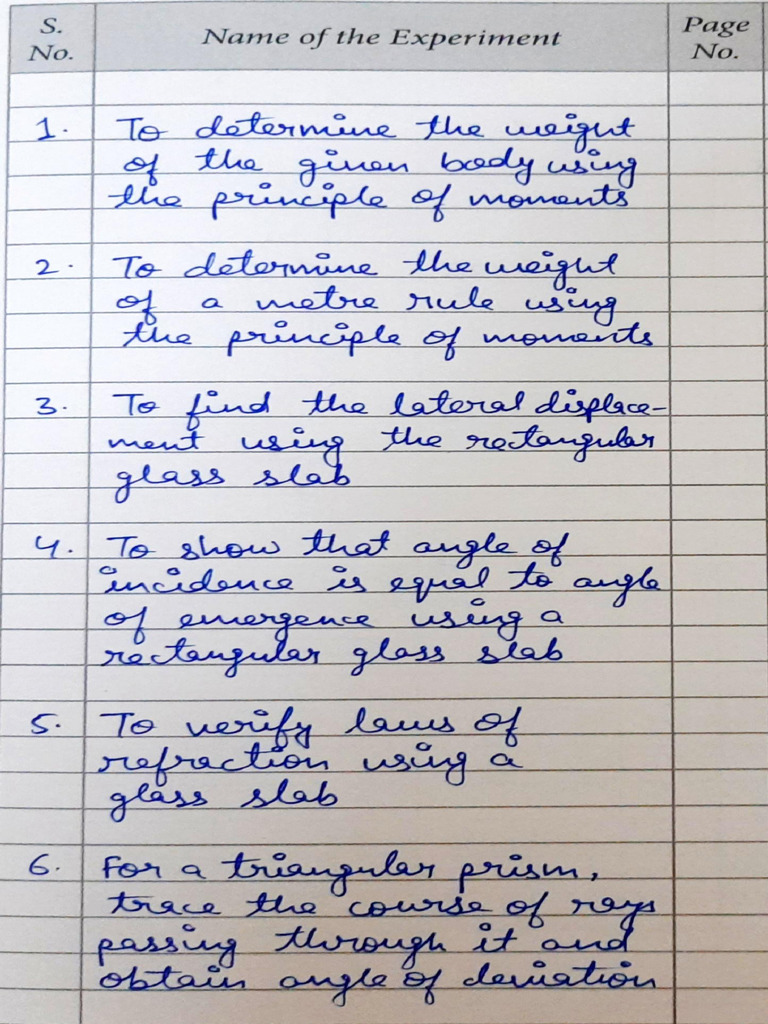 Class X Physics Practical (Experiment 1 - 10) | PDF