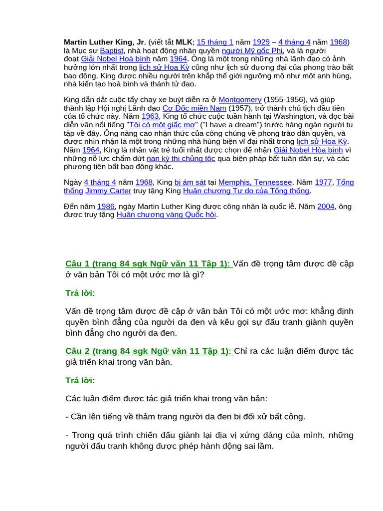 Martin Luther King | PDF