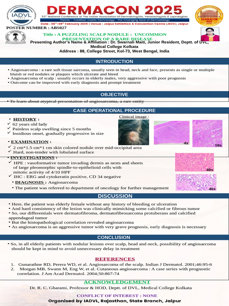 Dr. Swarnali Maiti E-Poster DERMACON 2025 | PDF | Diseases And ...