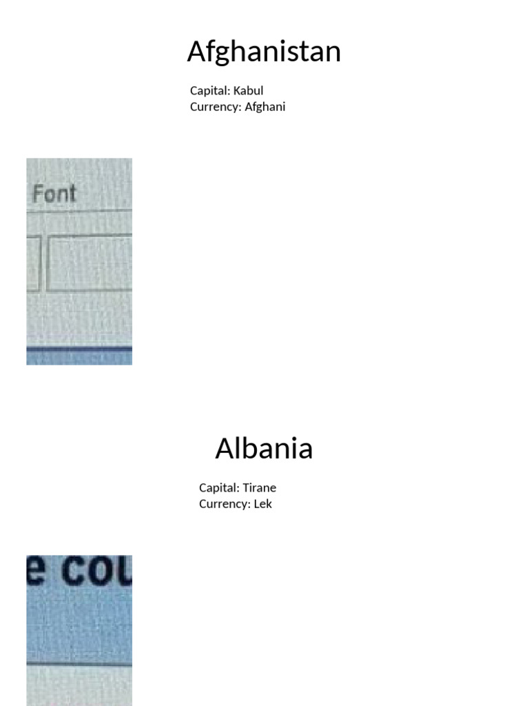 Countries Presentation (1) | PDF