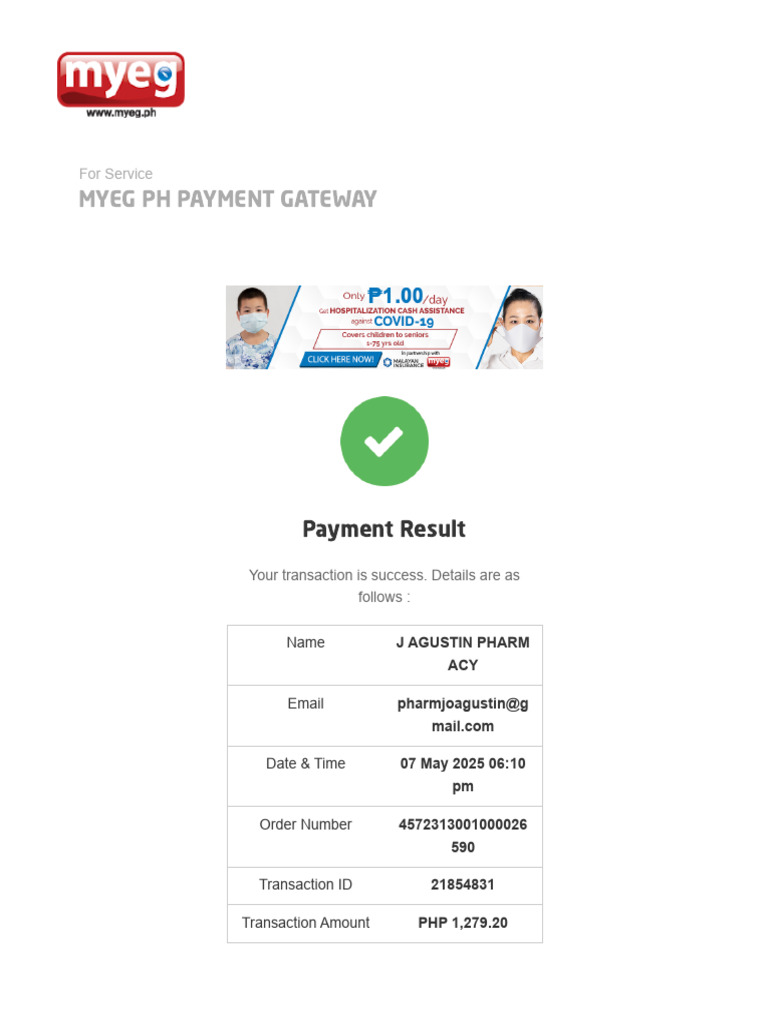 MyEG PH Payment April 2025 | PDF
