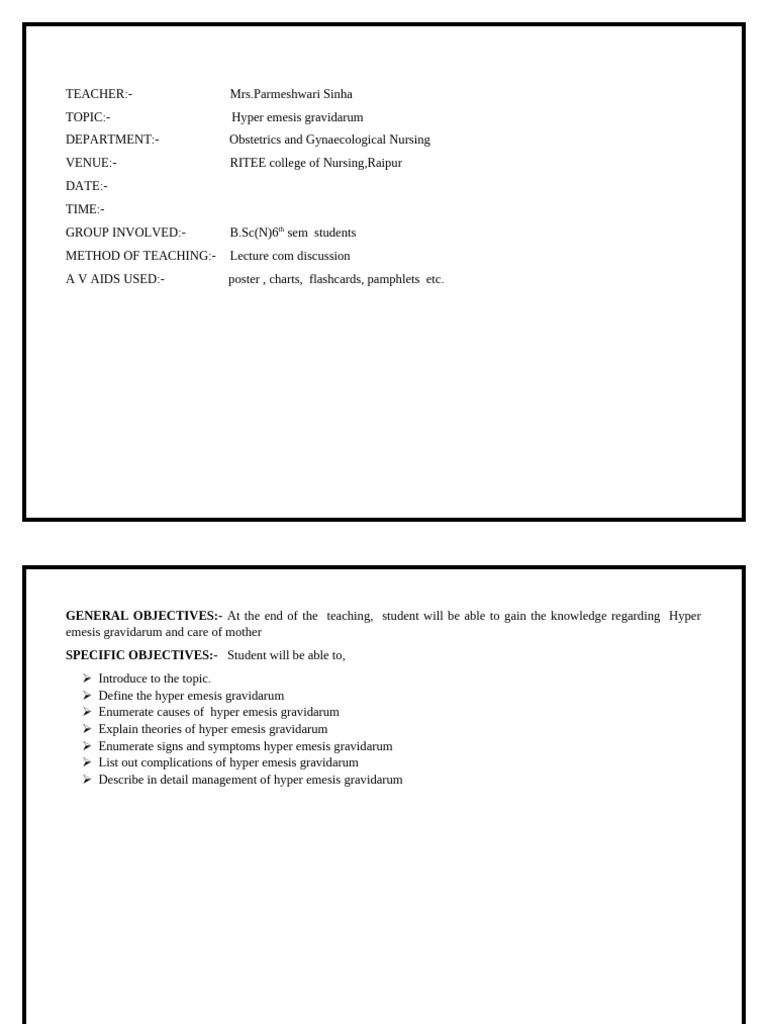 Hyper Emesis Gravidarum | PDF | Vomiting | Pregnancy